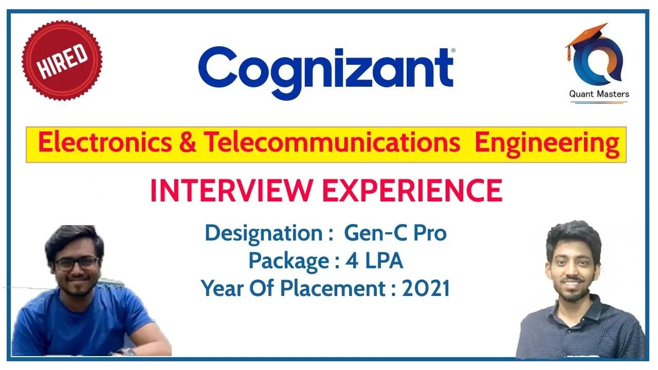 Cognizant Interview Experience - October 2021 | E&T Student | Gen-C Pro