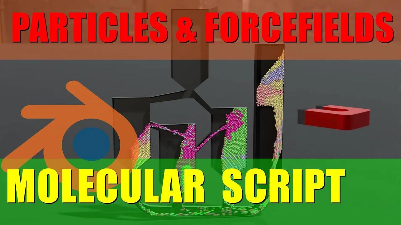 Particle Fluids Molecular Script & Forcefields - Blender