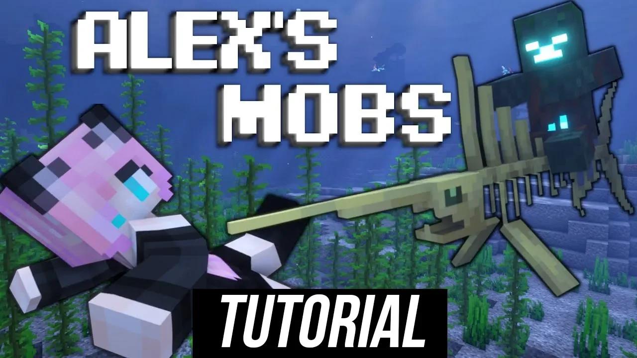 Alex's mobs. New update. New mobs Tutorial 1.18.2 (minecraft java edition)