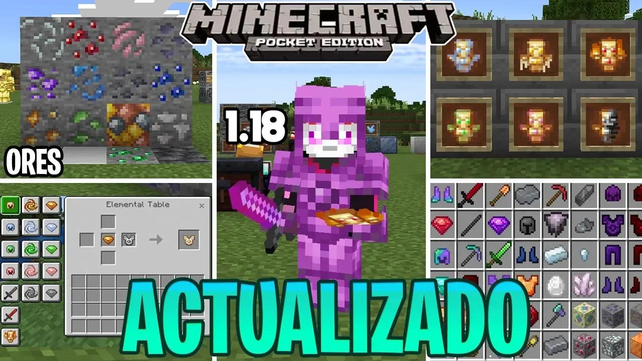 MAS MINERALES y ARMADURAS para MINECRAFT PE 1.18 - ORES ADDON para ...