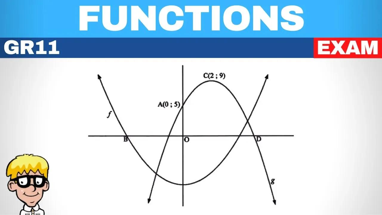 Functions grade 11 exam questions