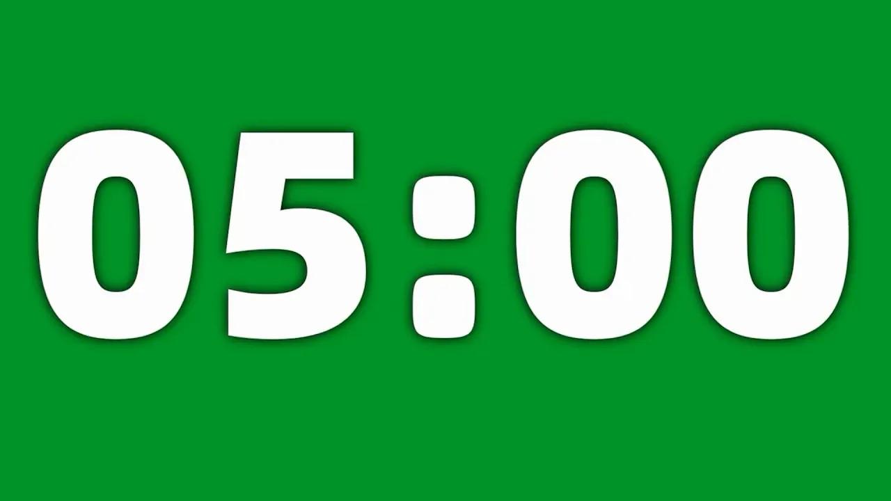 5 Minute Green Screen Background Effects Hd Countdown Timer With