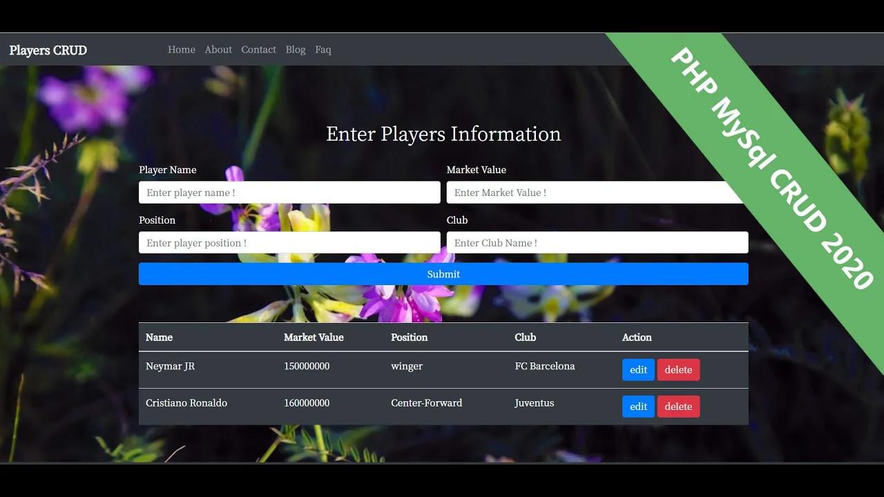 Complete Crudcreate Read Update Delete Using Php And Mysql