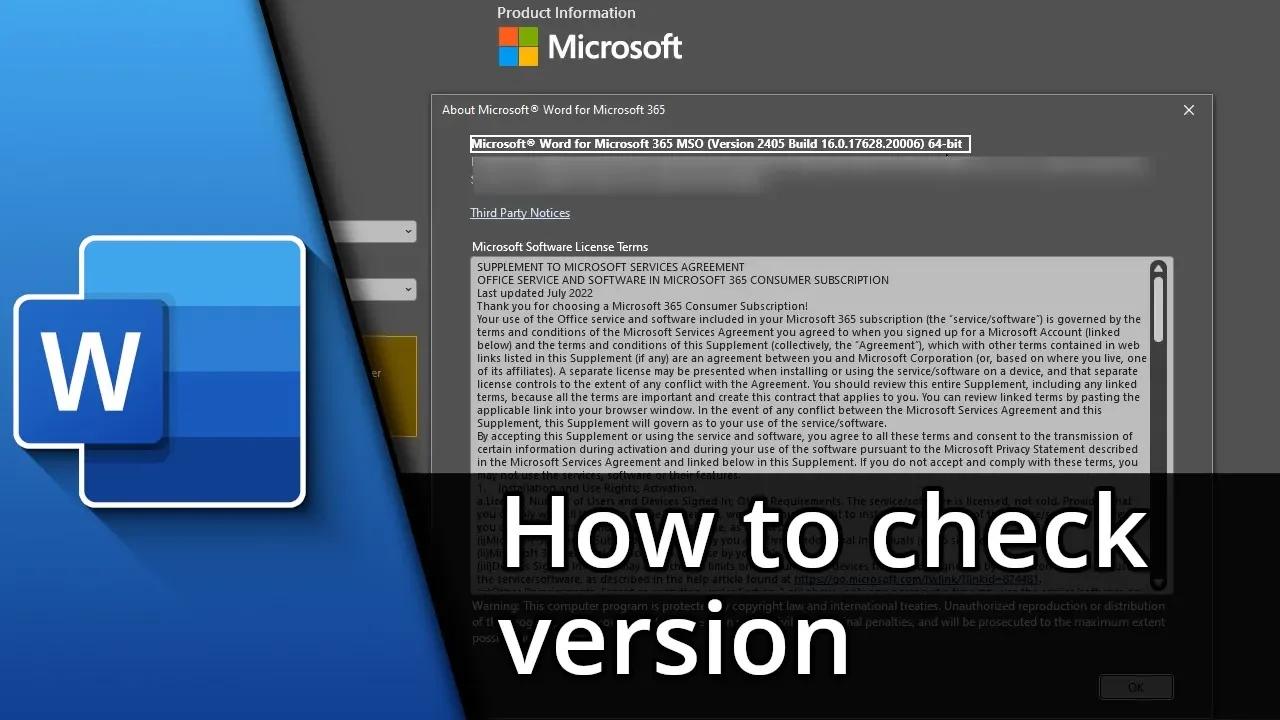 How to check Microsoft Word Version Tutorial