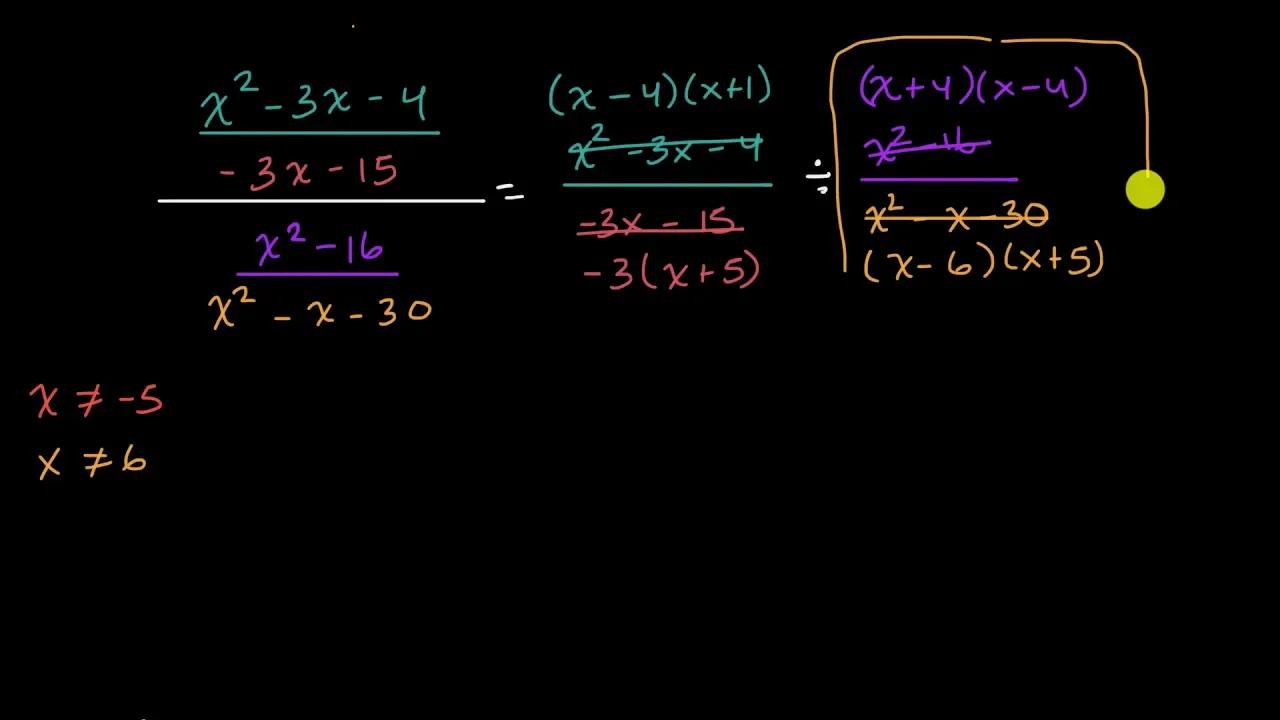 Dividing rational expressions | Precalculus | Khan Academy