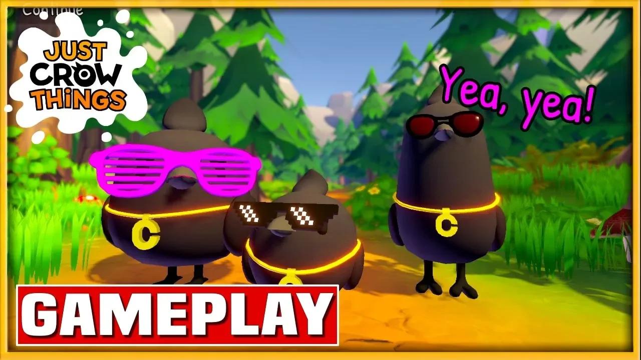 JUST CROW THINGS Launch Gameplay 🎮 Poop on Humans! | Action Adventure | PC/Console