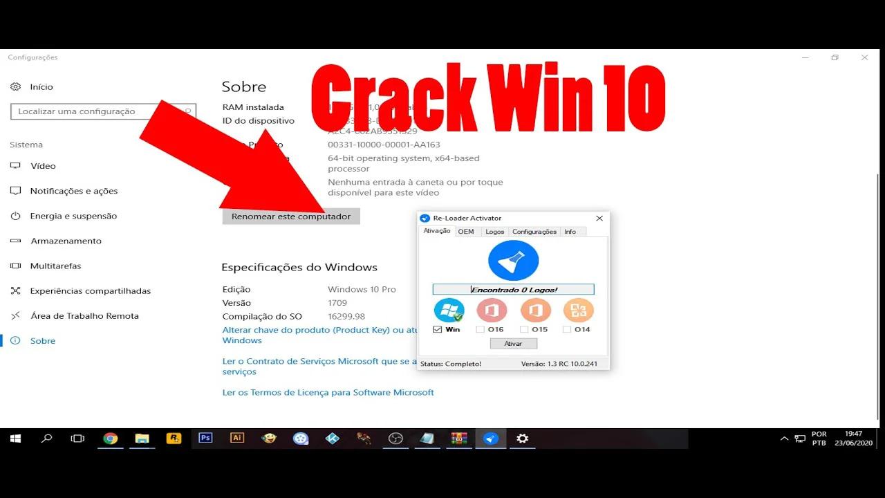 COMO ATIVAR (CRACKEAR) WINDOWS 10-2020 #EROSTV