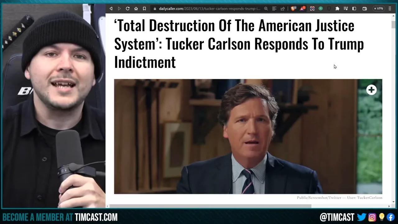 Tucker Carlson Calls Trump Arrest The END Of American Justice But Its ...