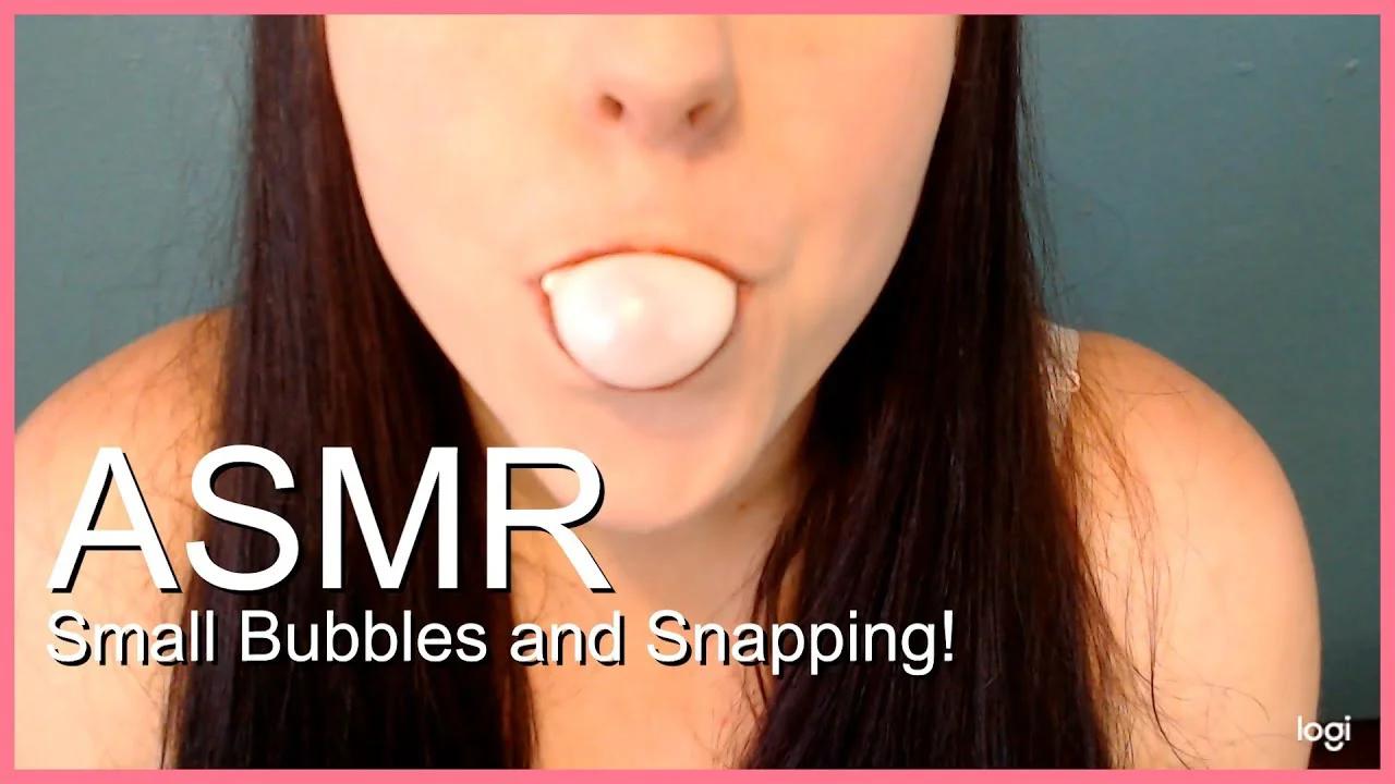 ASMR- Bubble Gum snapping and small bubbles with hubba bubba