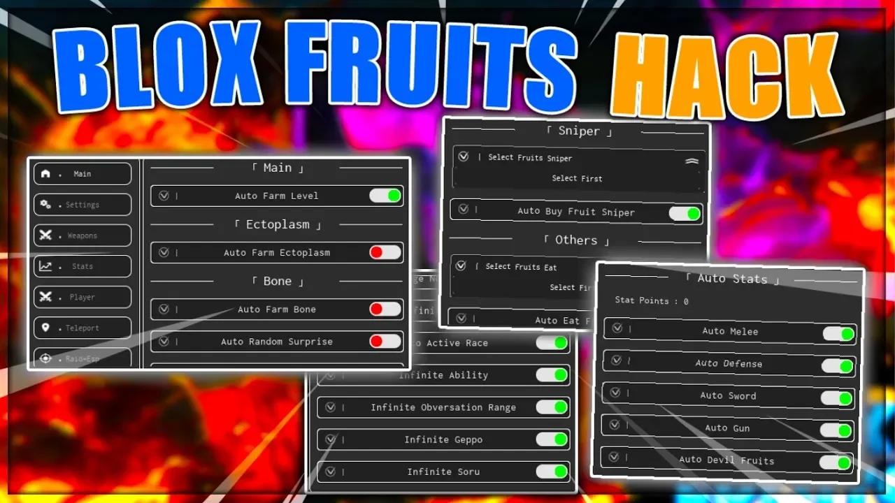 Roblox Blox Fruits Hack Script GUI : Auto Farm, Devil Fruit Sniper ...