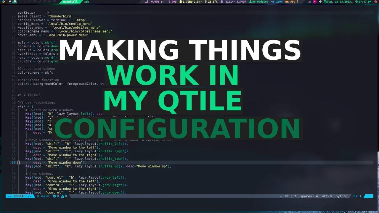 How To Set Up My Qtile Configuration In POP OS