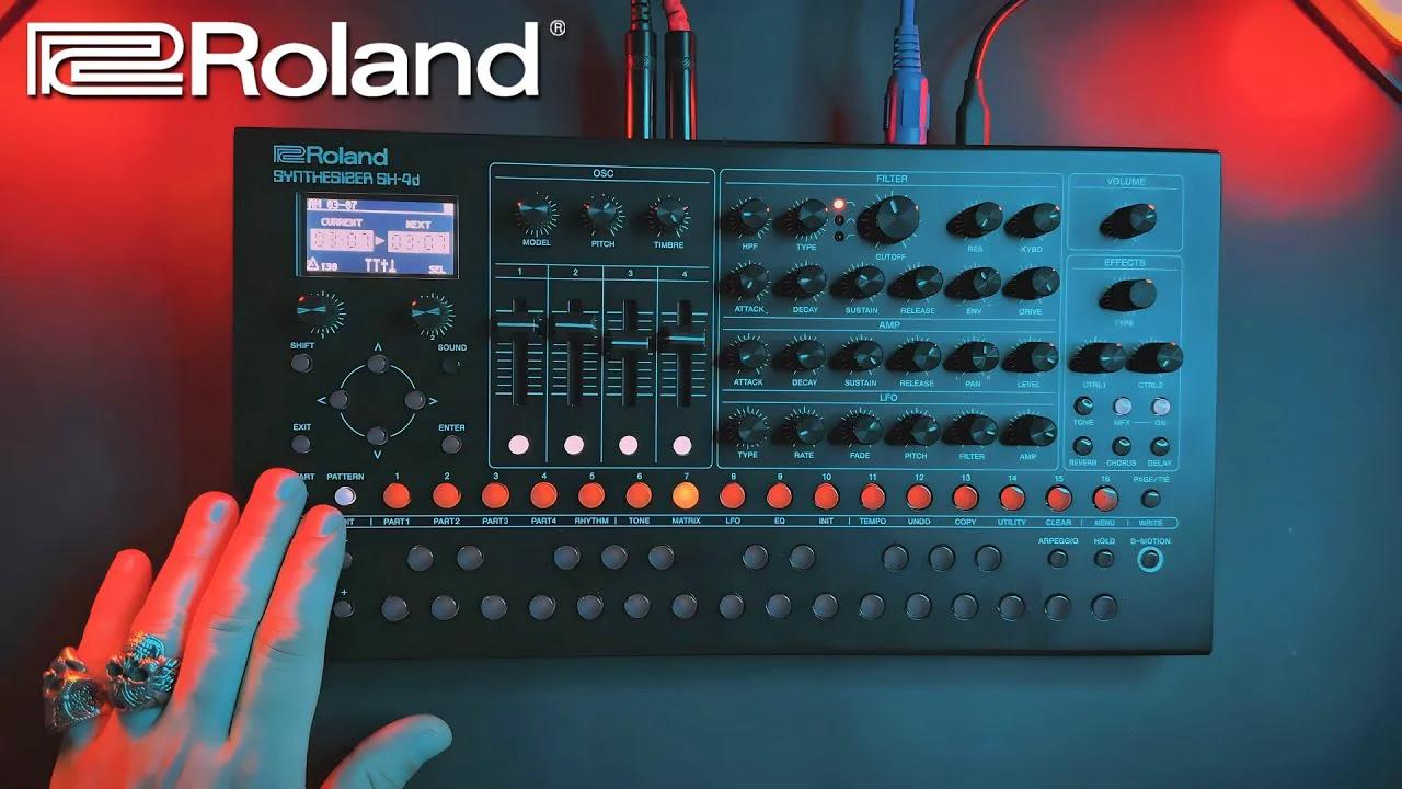 Making Techno Pattern Ideas with🔥🚀 ROLAND SH-4D 🚀🔥 Desktop Synthesizer