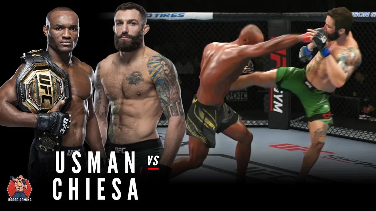 WELTERWEIGHT TITLE DEFENSE! Kamaru Usman vs Michael Chiesa | UFC 4 ...