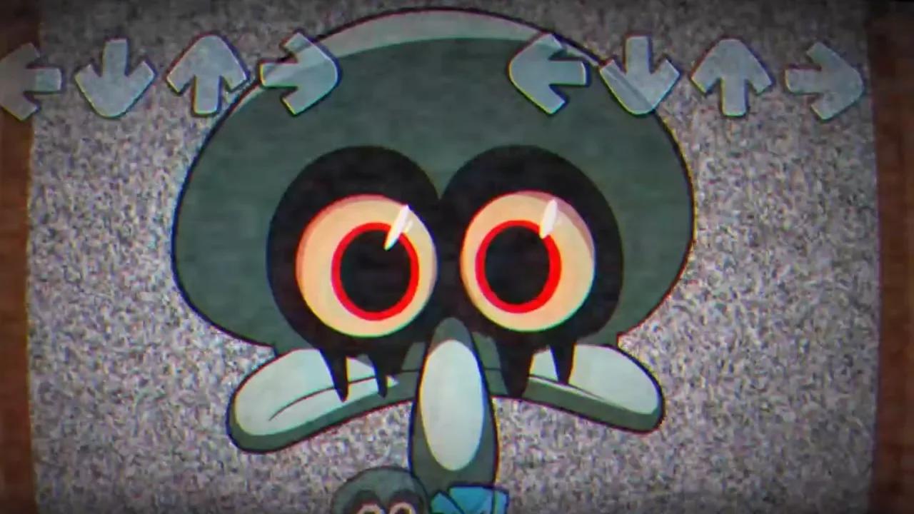 FNF Mod || New Mistful Crimson Morning in FNF - Friday Night Funkin' (Squidward, Spongebob,Patrick)