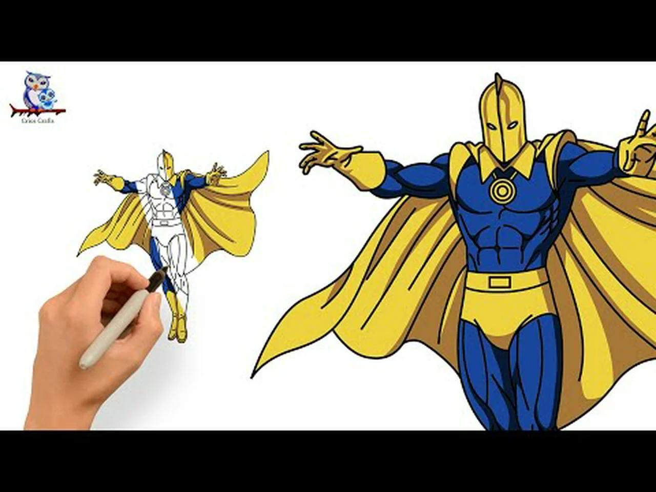 How To Draw Doctor Fate Black Adam - DC Comics Tutorial