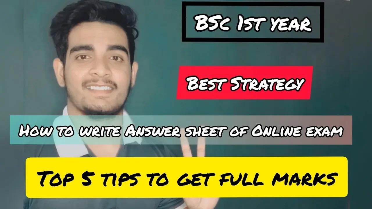 What & How to write Answer sheet of Online exam | Tips to get full ...