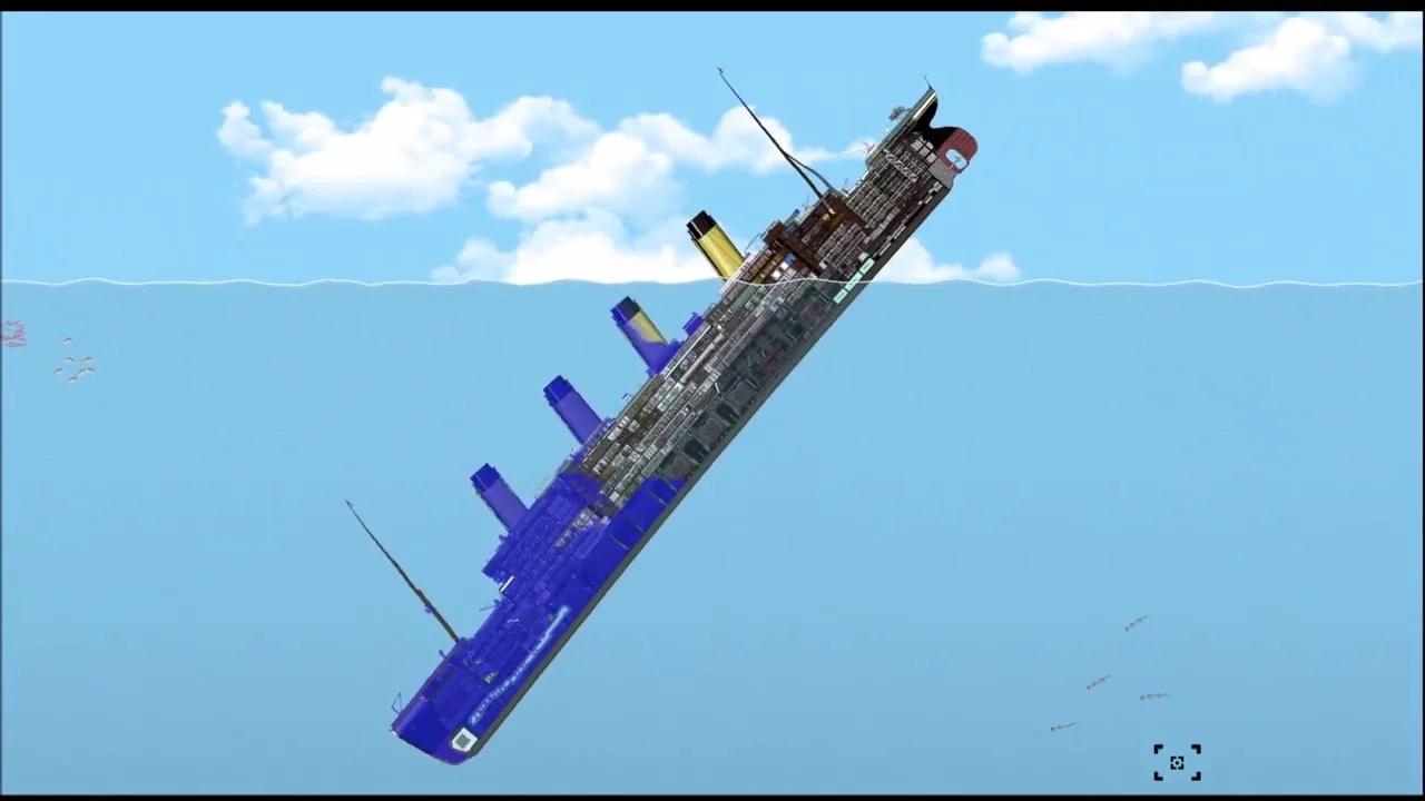 Floating Sandbox Titanic sinks interior