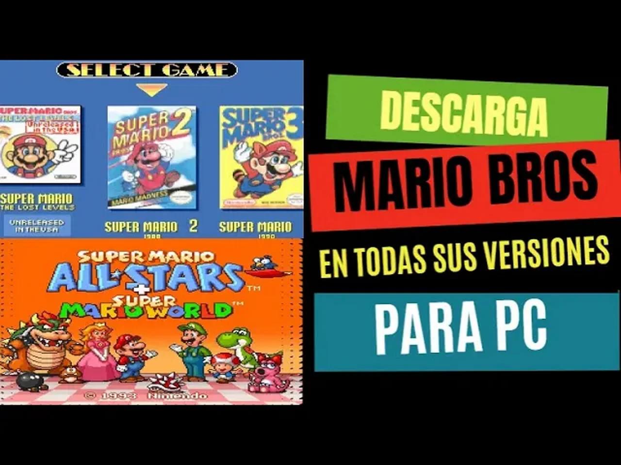 DESCARGA LA COLECCION DE MARIO BROS PARA PC - MARIO BROS CLASICO PARA ...