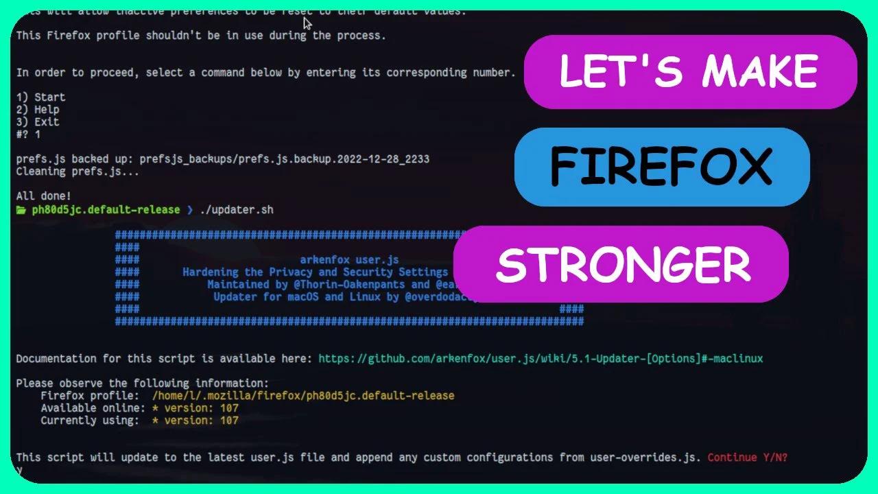 Harden Firefox With Arkenfox's user.js For Maximum Privacy And Security