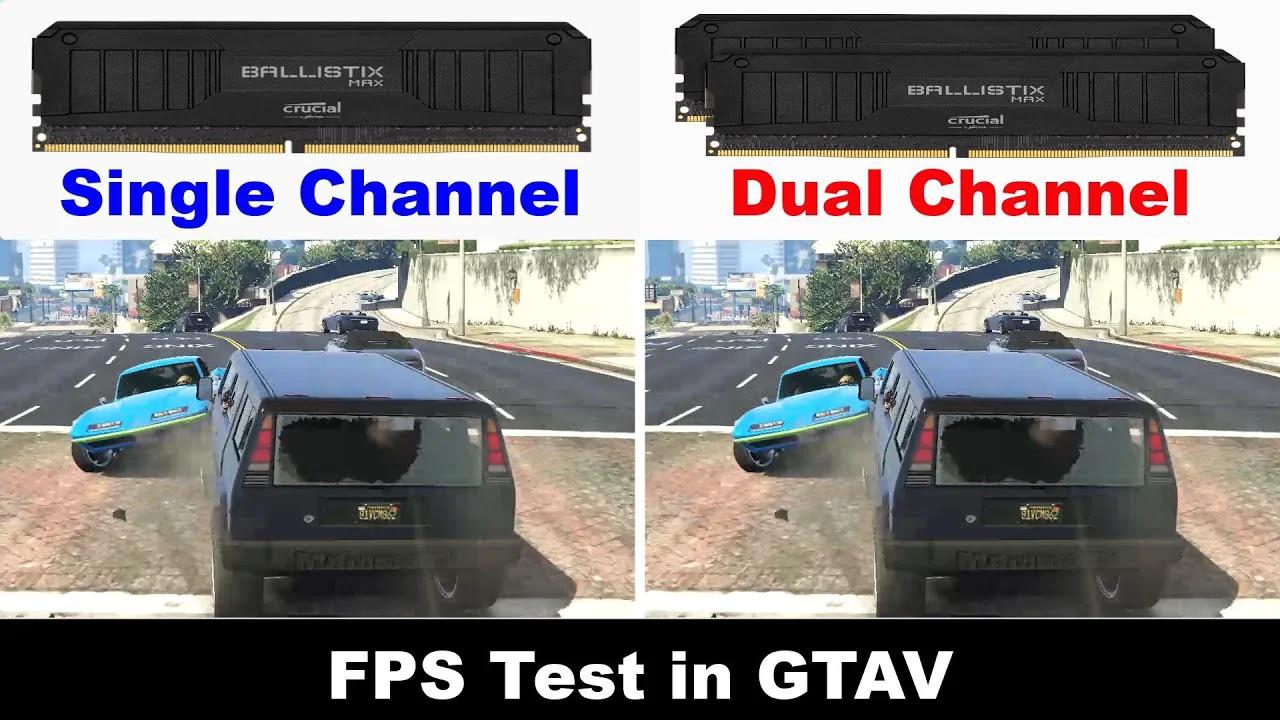 RAM: Single Channel VS Dual Channel FPS Test in GTAV Benchmark APU Low ...
