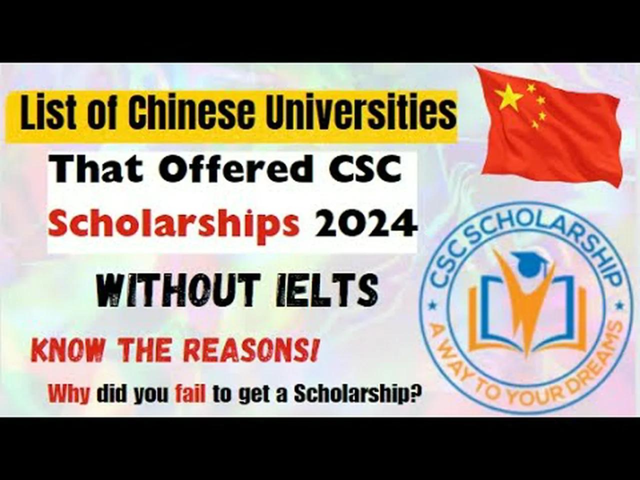 List of Chinese Universities That Offered CSC Scholarship 2024 Without ...