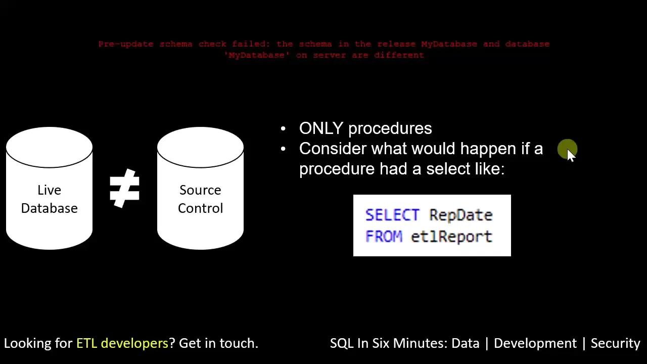 Pre Update Schema Check Failed The Schema In The Release And Database On Server Are Different