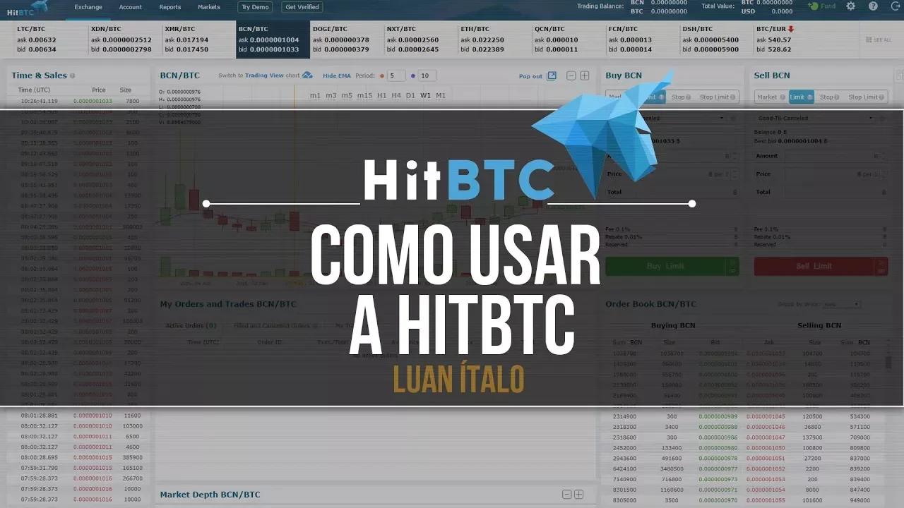 Como usar a Hitbtc | Passo a Passo