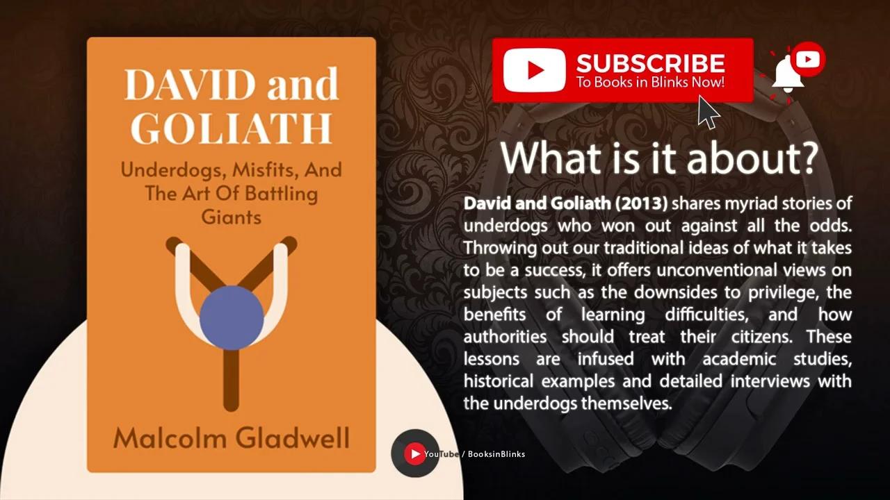 David And Goliath by Malcolm Gladwell (Book Summary)