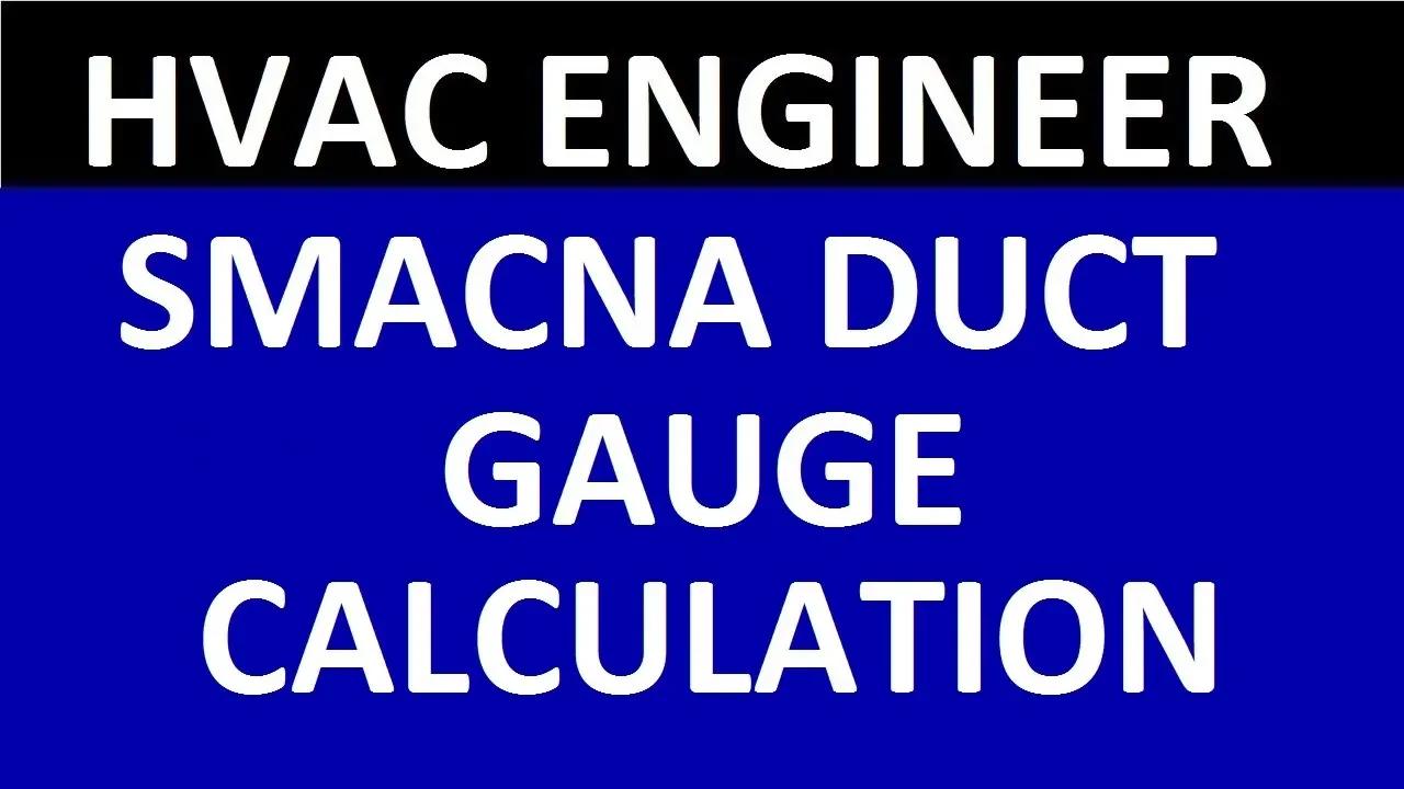 Duct Sheet Gauge And Thickness | Duct Design Calculation