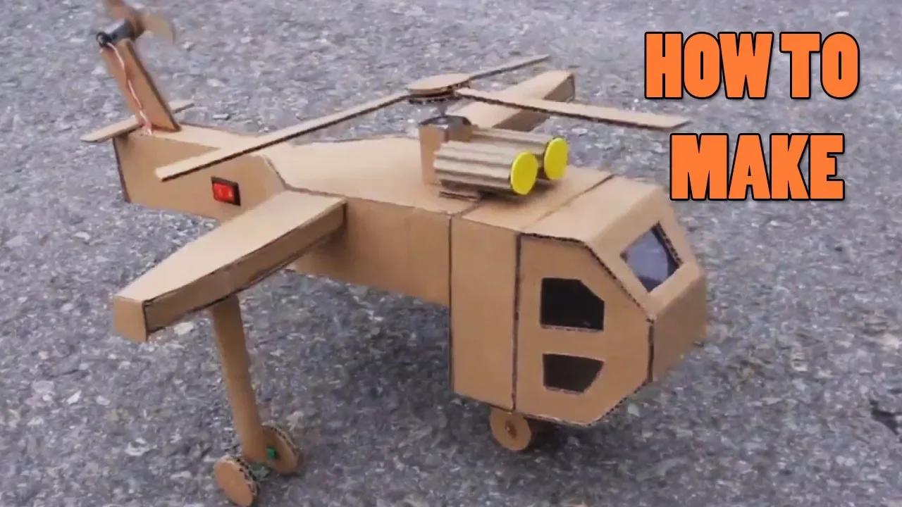 How to Make Electric Helicopter from Cardboard - DIY Cardboard