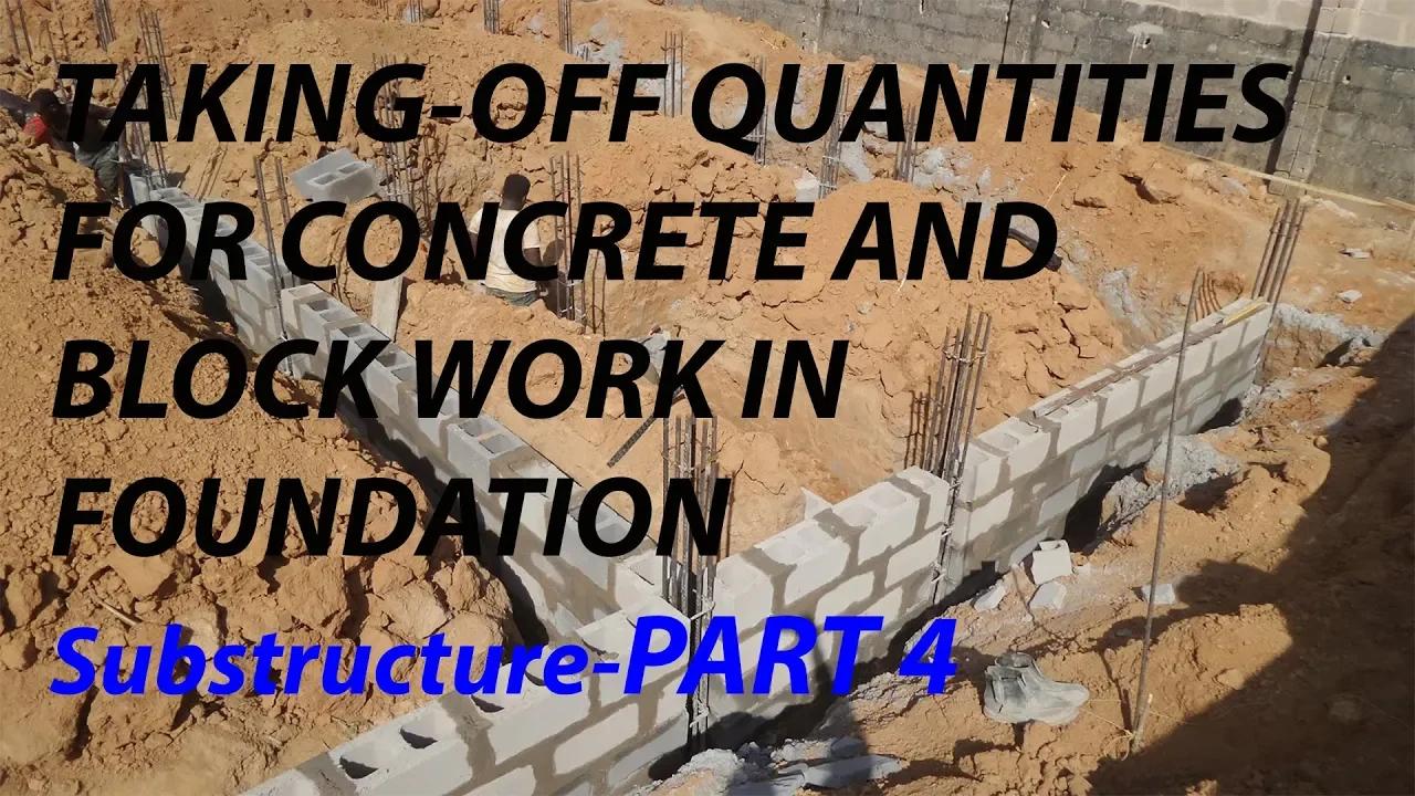 TAKING OFF QUANTITIES FOR THE SUBSTRUCTURE OF COMPLEX BUILDING PLAN - PART 4