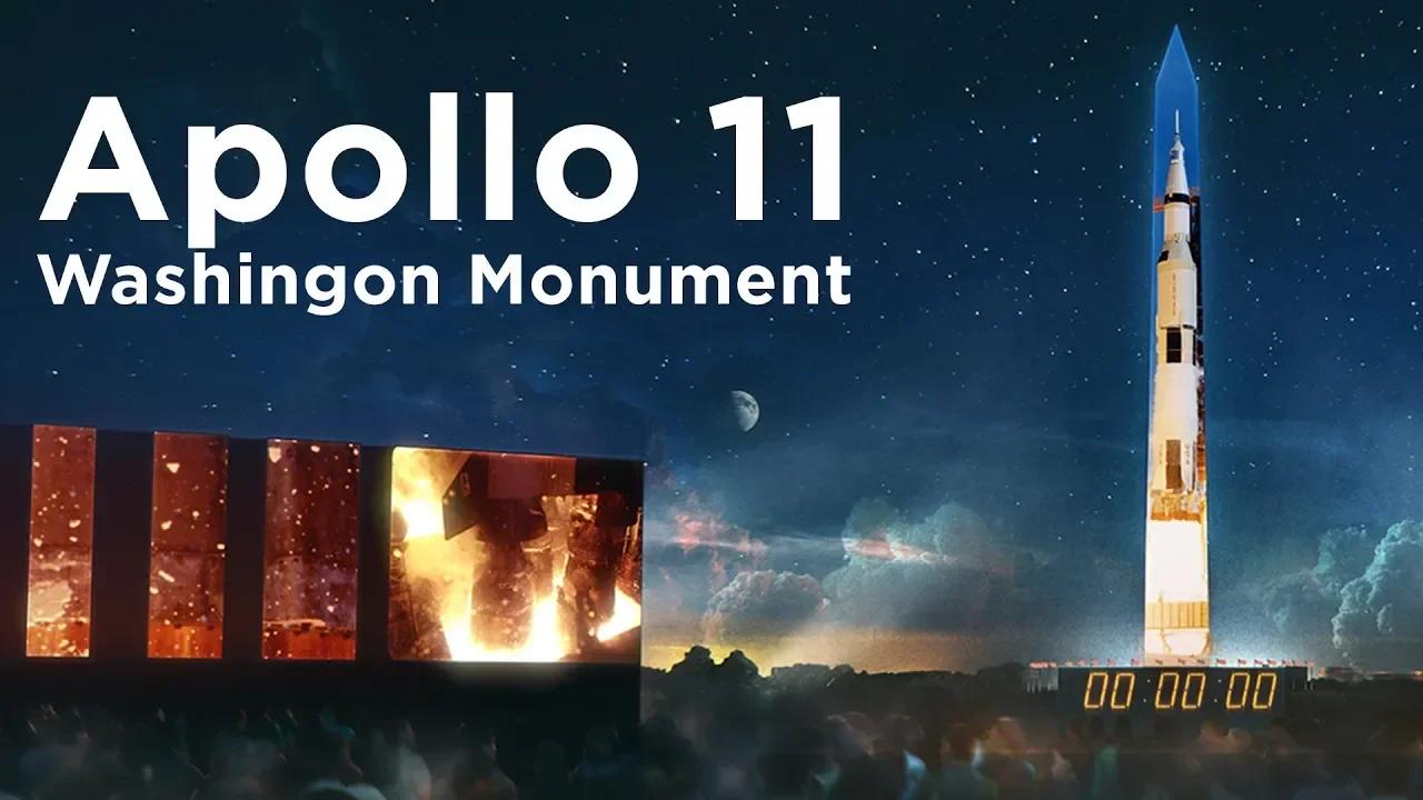 How They Will Project The Saturn 5 On The Washington Monument