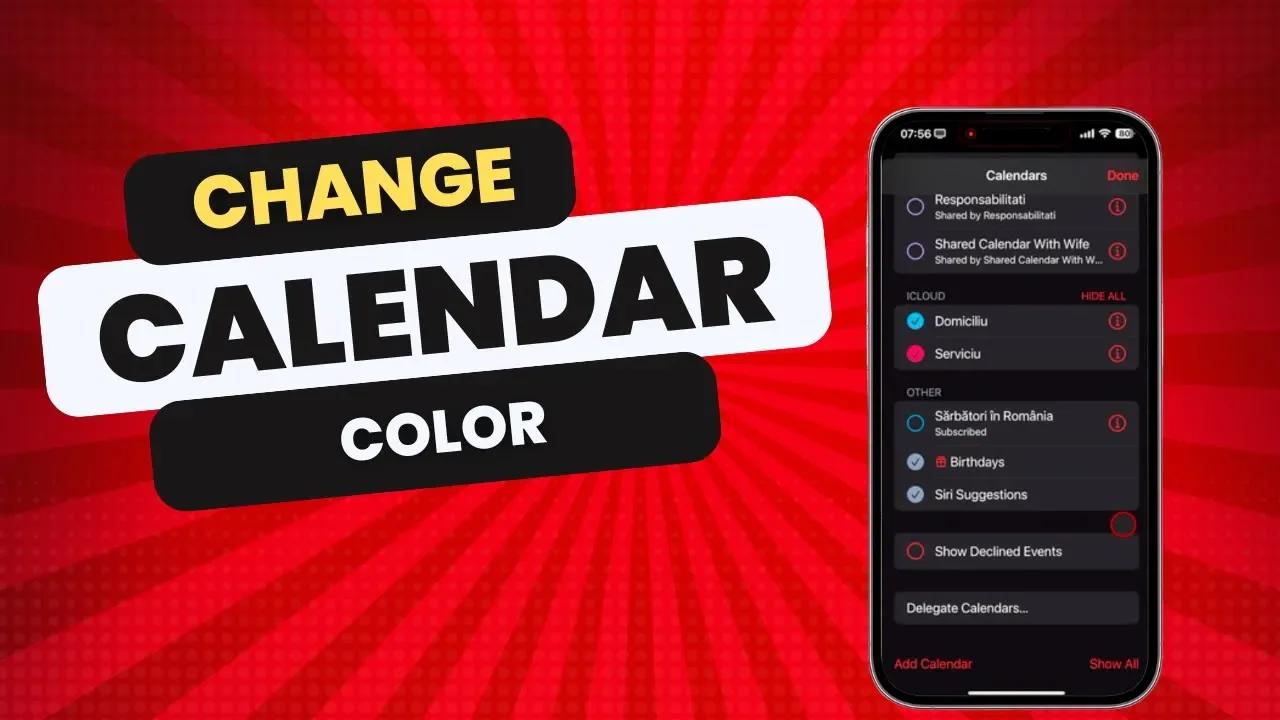 How to Change Calendar Color on iPhone