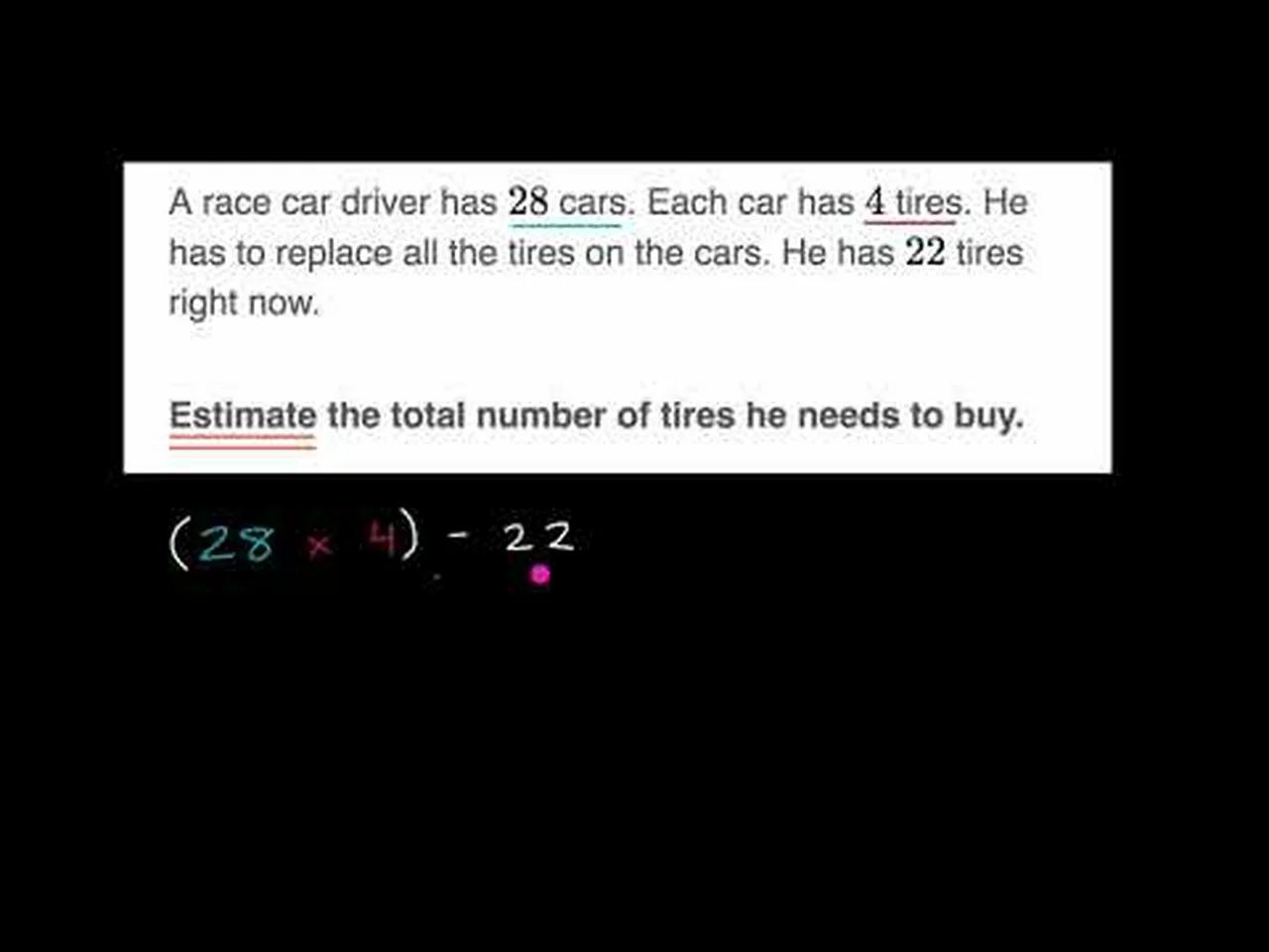2 step estimation word problems