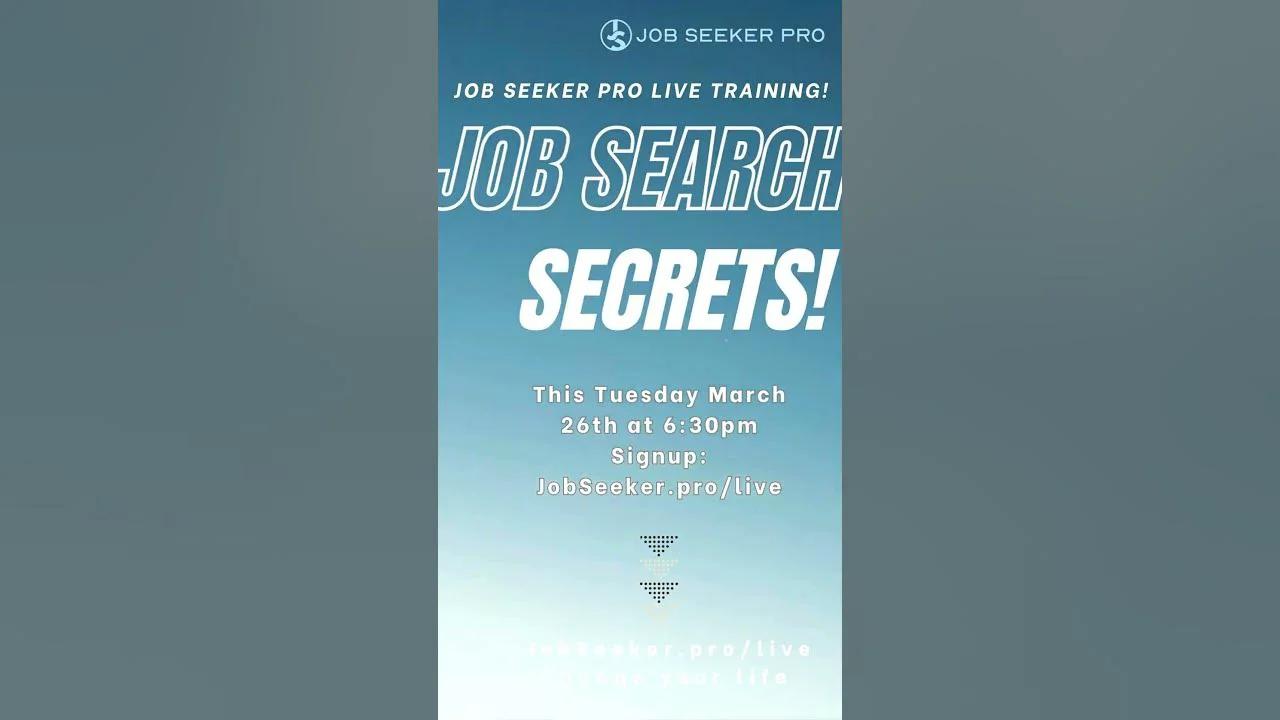 Job Seeker Pro LIVE! Tuesday night 6:30pm Central. GET NOTICED! I ...