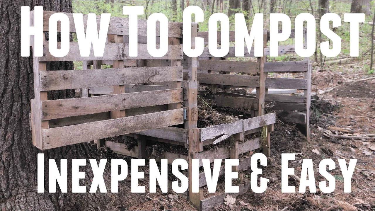 How to Compost for Beginners | EZ | Build a Composting Bin With Wood ...