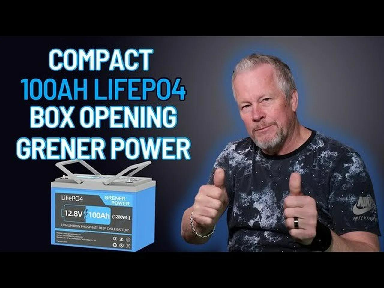Compact 100Ah 12V LiFePO4 Battery Box Opening - from GrenerPower