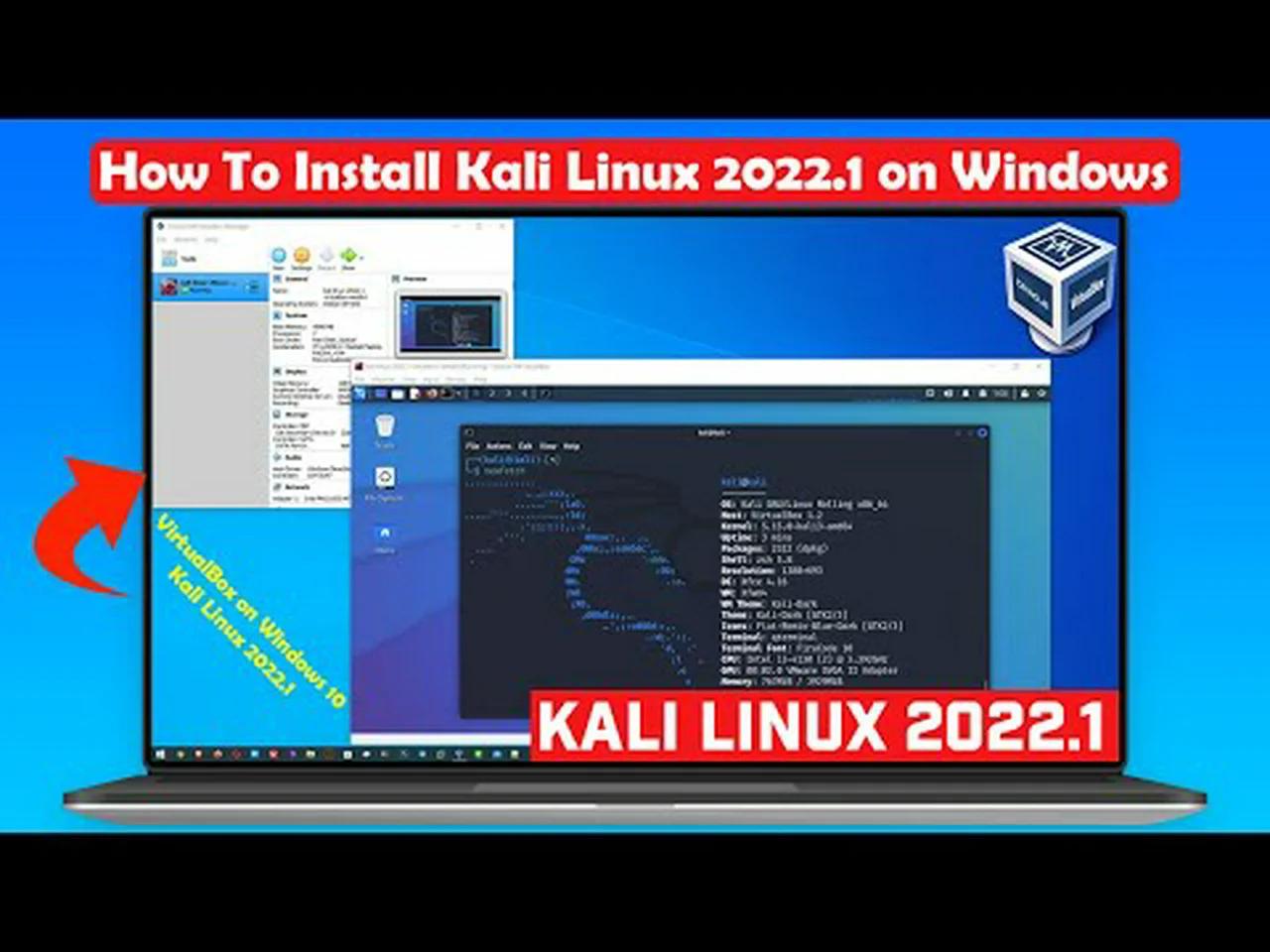 How to Install Kali Linux 2022.1 in VirtualBox on Windows 10 [Kali Linux for Beginners 2021]