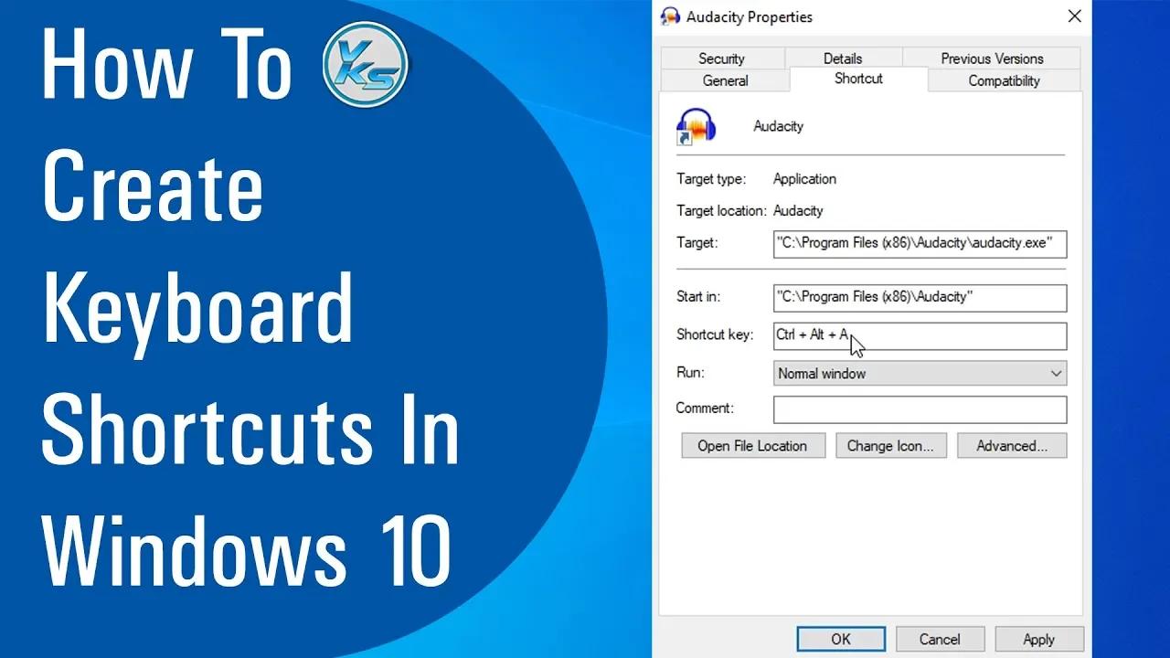 How To Create Keyboard Shortcuts In Window 10 Keyboard Shortcuts