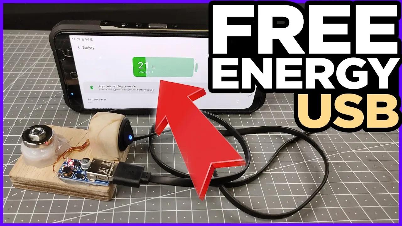 How to Make a Free Energy Mobile Phone Charger | USB Free Energy ...