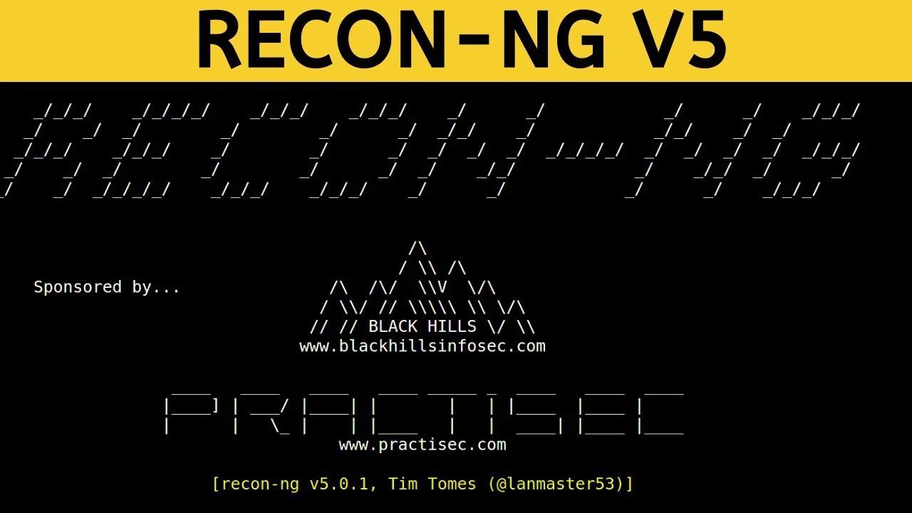 Recon-ng V5 - Introduction And New Updates