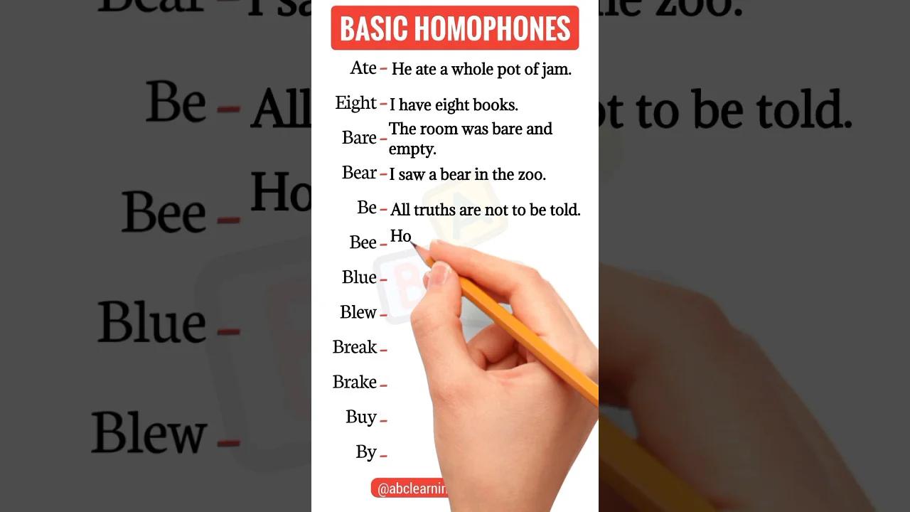 Confusing Homophones In English - Improve English Pronunciation - Avoid ...