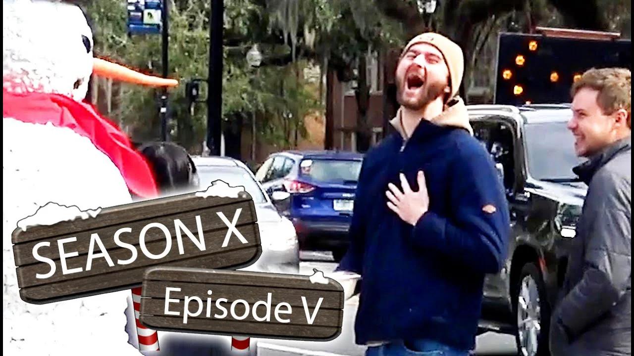 Caught On Camera - Florida Students React To Scary Snowman