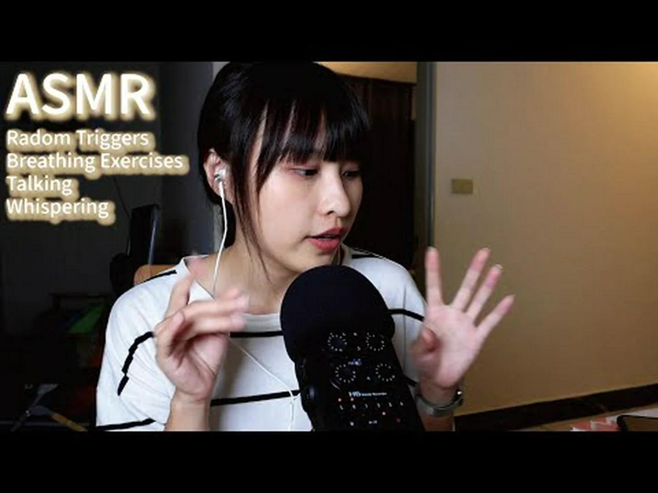 【ASMR】隨機觸發/呼吸練習/閒聊/手部摩擦音/唸日文｜Random Triggers/Talking/Breathing ...