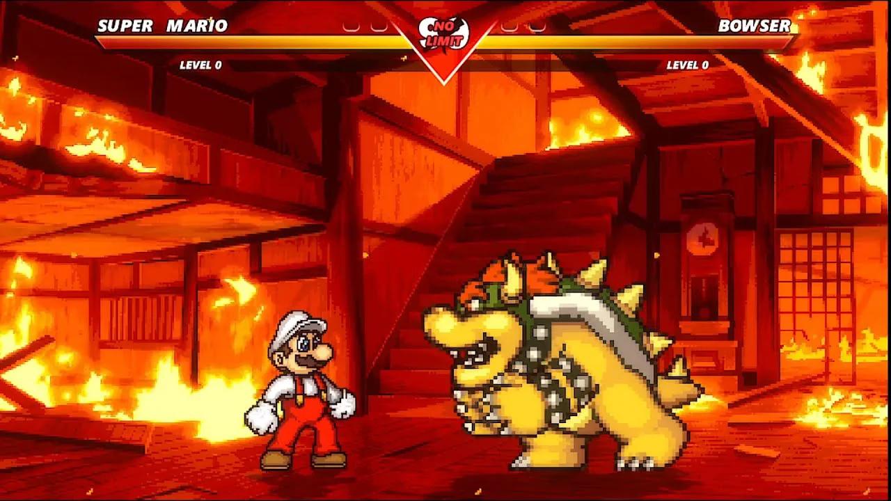 SUPER MARIO VS BOWSER LUTA ÉPICA INSANA DE MUGEN!