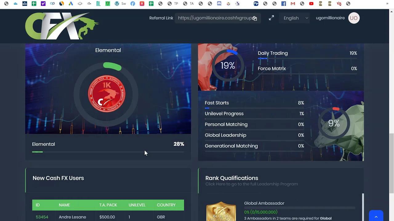 CashFX review and update $1000 package progress report.
