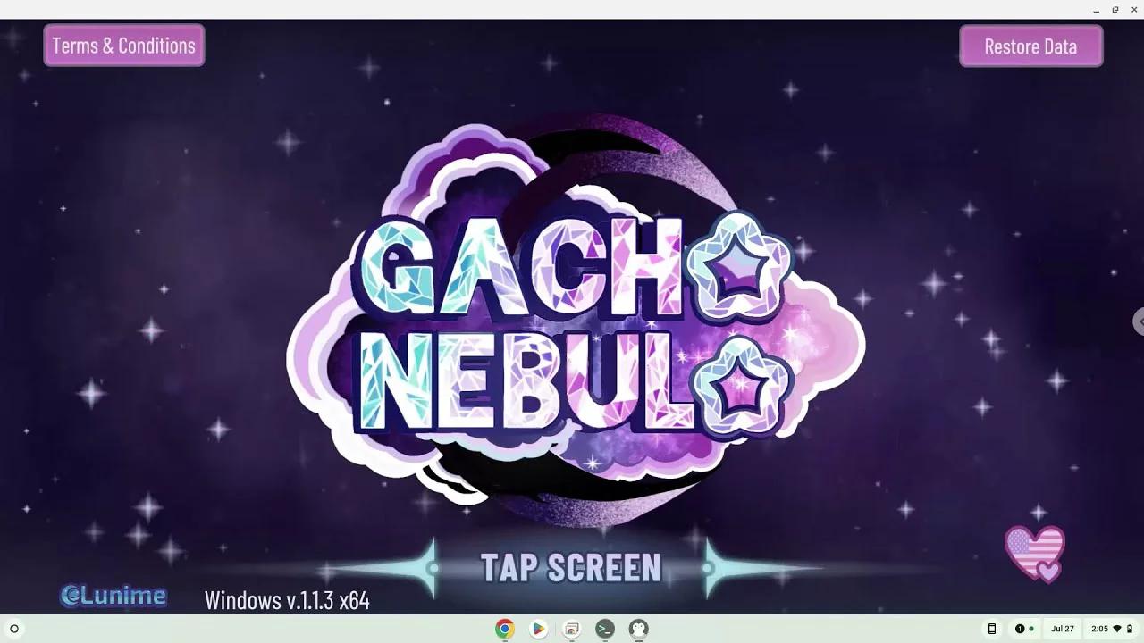 How to install Gacha Nebula 1.3 on a Chromebook
