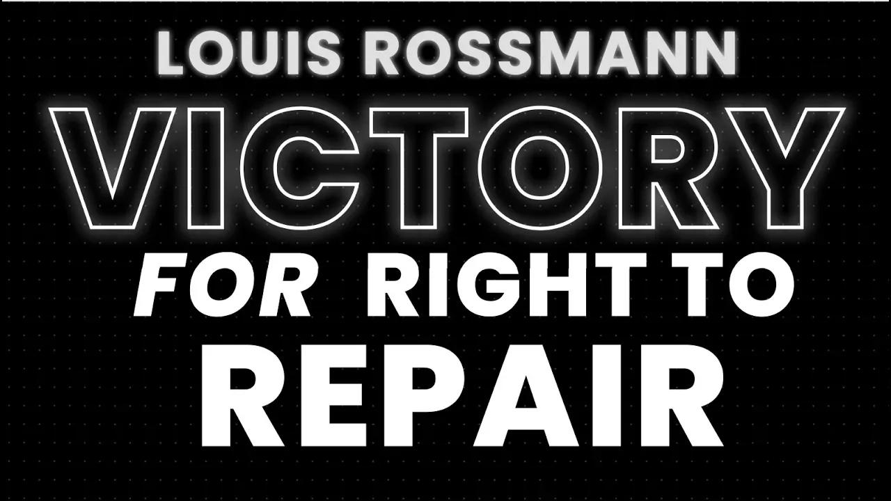 Right to Repair bill PASSES - 7 years of work FINALLY GOT SOMEWHERE!