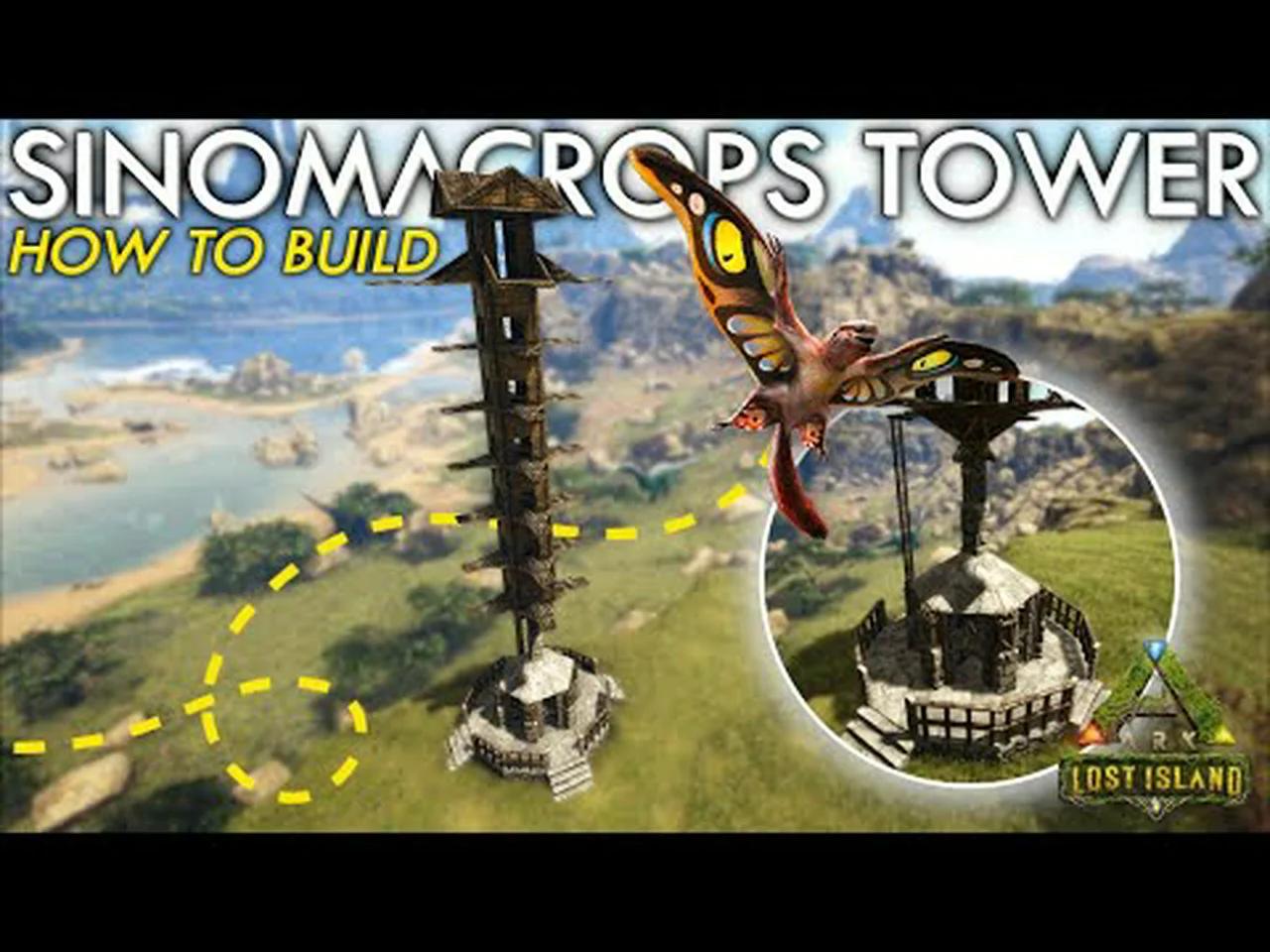 Ark: Sinomacrops Pen & Base Jumping Tower - How To Build