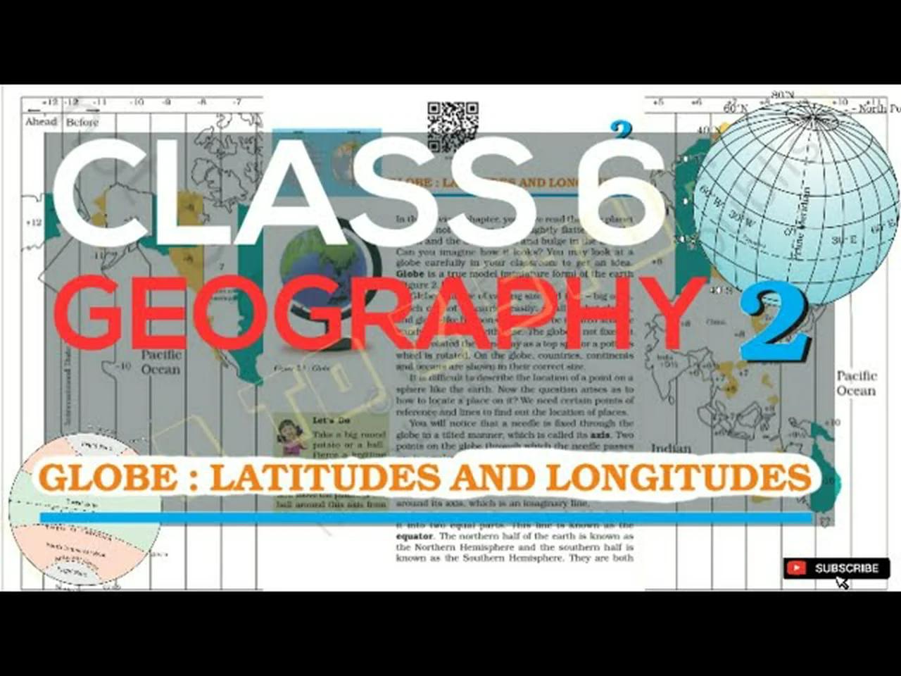 Class 6 Geography Chapter 2 Globe : latitudes and longitudes | Question ...